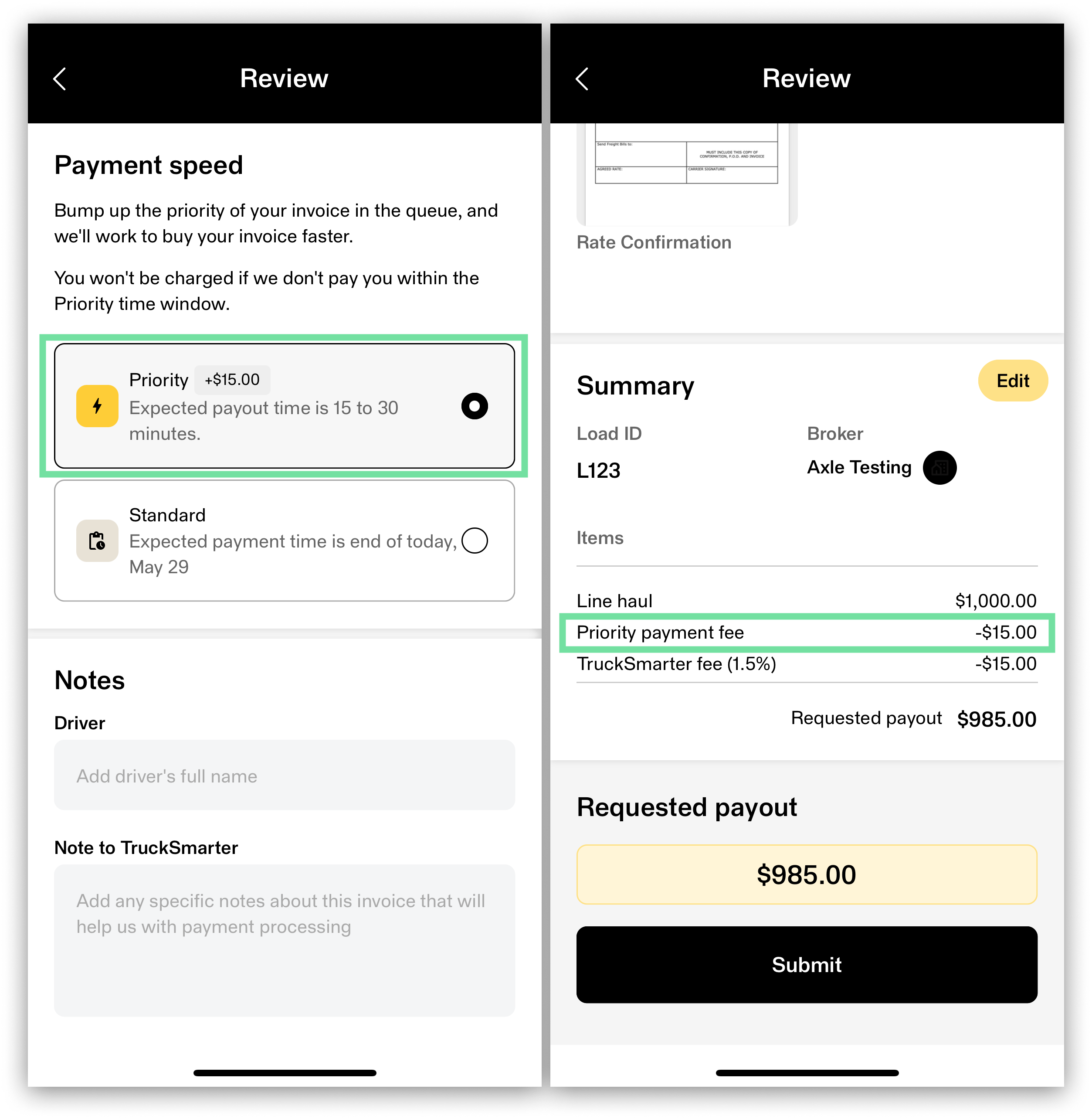 Priority Payment – TruckSmarter